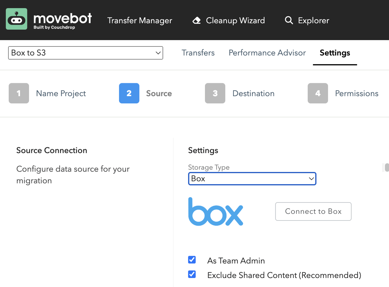 Box to Amazon S3 transfers | Movebot - Data Migration Tool
